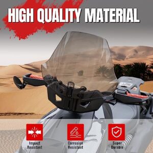 A & UTV PRO Dark Tinted Adventure Wider Windshield for Can Am Ryker All Models, Upgrade XXL Adjustable Vented Wind Windscreen Deflector Accessories, Replace OEM # 219401032