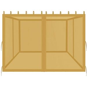 durcover gazebo mosquito netting 10x12ft, replacement universal gazebo netting with zippers for outdoor garden patio gazebo 4-panel screen sidewalls, brown (mosquito net only)