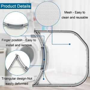 ADQ56656401 Dryer Lint Filter Upgraded Mesh Screen for LG ADQ566564 and Ken-more Elite Dryer Lint Screen Replacement with Clothes Dryer Lint Vent Trap Cleaner Brush Part