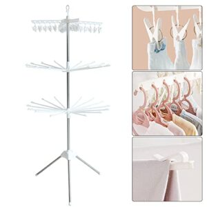 Xuthusman Rotation Clothes Folding Drying Rack Portable Laundry Hanger Indoor Dryer Organizer Large Capacity