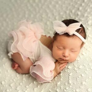 ForBaysy Newborn Photography Outfit Baby Girls Photography Props Photo Shoot Ruffles Lace Romper Newborn Costume