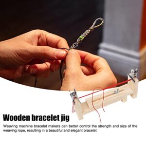 Shakven Paracord Jig Bracelet Maker | Wooden Jig Bracelet Maker with Bracelet Maker Knotters Tool Kit,Jig Bracelet Braiding Tool for DIY Craft Bracelets Weaving