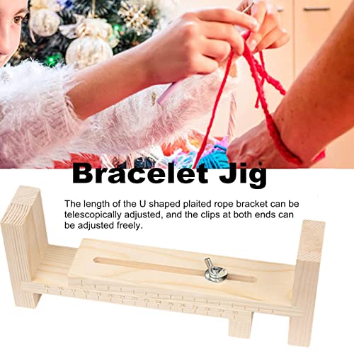 Shakven Paracord Jig Bracelet Maker | Wooden Jig Bracelet Maker with Bracelet Maker Knotters Tool Kit,Jig Bracelet Braiding Tool for DIY Craft Bracelets Weaving