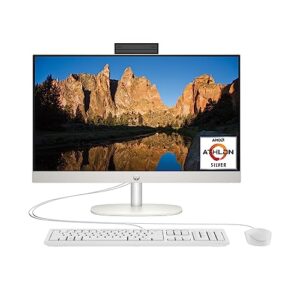 hp 23.8 inch all-in-one desktop pc, fhd display, amd athlon silver 7120u, 8 gb ram, 256 gb ssd, amd radeon graphics, windows 11 home, 24-cr0010 (2023)