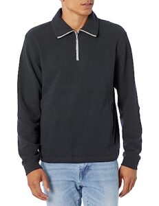 theory men's allons terry quarter zip, basalt