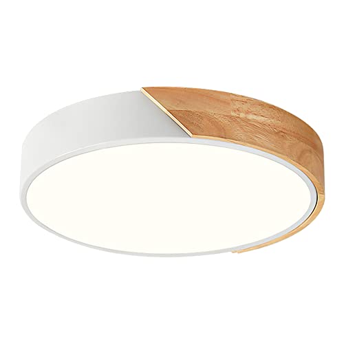 Vikaey Modern Flush Mount Ceiling Light & White Dimmable LED Ceiling Light