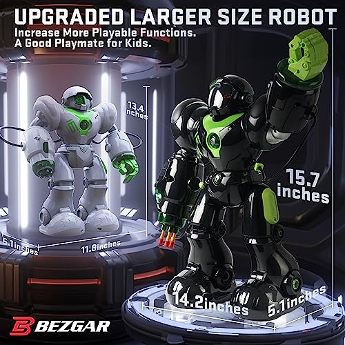 BEZGAR TR300 Robot Toys for Kids - Smart Programmable, Dancing Remote Control Emo Robot with 22 Actions | Supporting 78 Changing Expressions, Ideal Gifts for Kids, 4 5 6 7 8 year old boy birthday gift