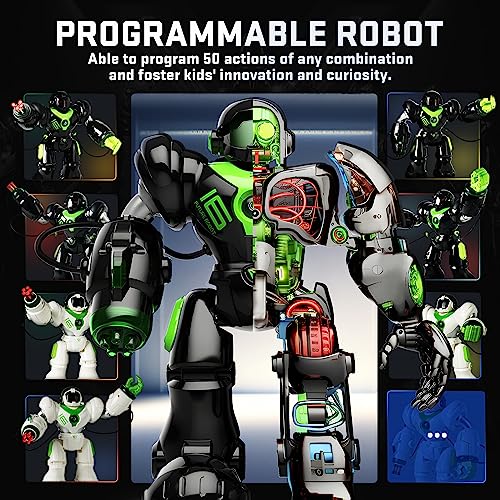 BEZGAR TR300 Robot Toys for Kids - Smart Programmable, Dancing Remote Control Emo Robot with 22 Actions | Supporting 78 Changing Expressions, Ideal Gifts for Kids, 4 5 6 7 8 year old boy birthday gift