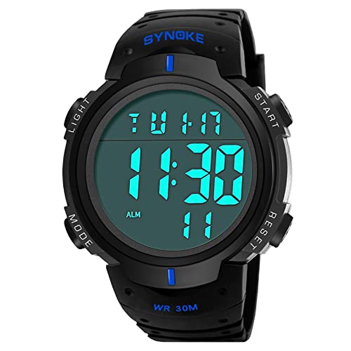 RIQINGY Fit Band Smart Watch Digital Watch Watch LED Watch Black Stopwatch Big 30m Sports Backlight Running Watch Waterproof- Men's Digital with Alarm Men's Face Sports Smart Watch 1 Hour Delivery