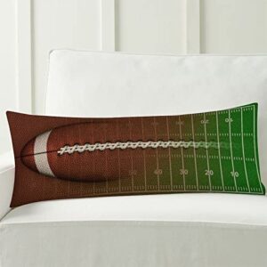 AIRMARK Body Pillow Cover,3D Illustration Football Leather Texture Laces Printed Long Pillow Cases Protector with Zipper Decor Soft Large Covers Cushion for Beding,Couch,Sofa,Home Gift 20"x54"