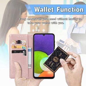 HUANGTAOLI Crossbody Shoulder Strap Case for Oppo A96 4G, Magnetic Closure Kickstand Wallet Pouch Case for Oppo A96 4G