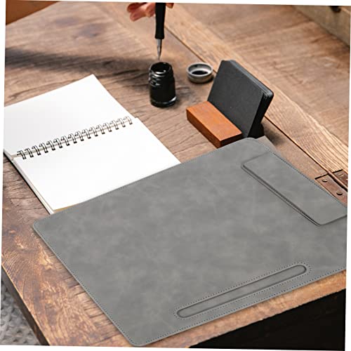 MAGICLULU 5pcs Folder Board Folder Organizer Document Clipboard Stationery Document Holder File Clipboards Pencil Sketch Clipboard Exam Paper Clips Clip Board Grey Pu Paper Holder Office