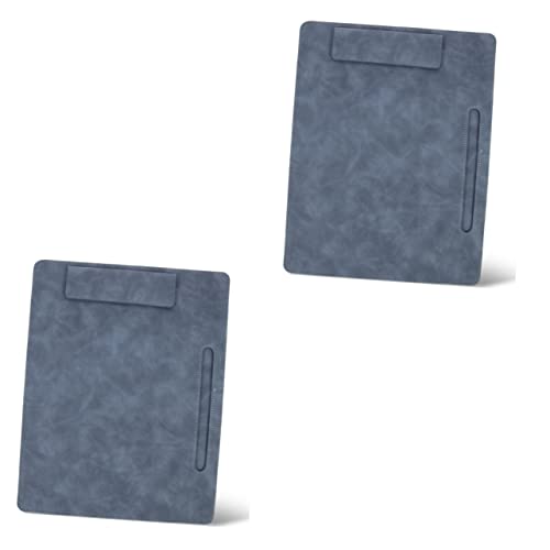 Tofficu 2pcs Folder Board File Folder Organizer Pencils File Clipboards Paper Clipboard Writing Base Plate Exam Paper Clips Recording Board Clip Board Blue Business A4 Test Paper