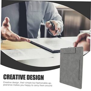 MAGICLULU Folder Board File Folder Organizer File Clipboards Writing Base Plate Writing Board Office Document Clip Conference Writing Board Exam Paper Base Pu Office Test Paper Holder Grey