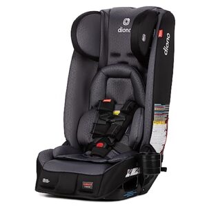 diono radian 3rxt special edition slim fit 3 across all-in-one convertible car seat, rear facing, forward facing and high back booster, gray stone