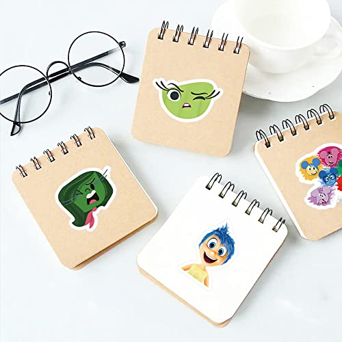 62Pcs Inside Out Stickers Pack,Cartoon Cute Aesthetic Graffiti Vinyl Waterproof Sticker Decals for Water Bottle,Laptop,Phone,Skateboard,Scrapbooking Gifts for Kids Teens Adults for Party Supply Decor