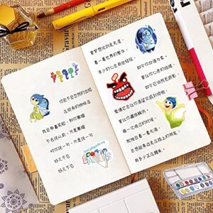 62Pcs Inside Out Stickers Pack,Cartoon Cute Aesthetic Graffiti Vinyl Waterproof Sticker Decals for Water Bottle,Laptop,Phone,Skateboard,Scrapbooking Gifts for Kids Teens Adults for Party Supply Decor