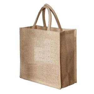 Globyz Jute Bag with Initials Burlap Tote Bag with Reinforced Handle for Women Men Grocerry Shopping Bridesmaid (X, Small (28 * 25 * 12 CM))