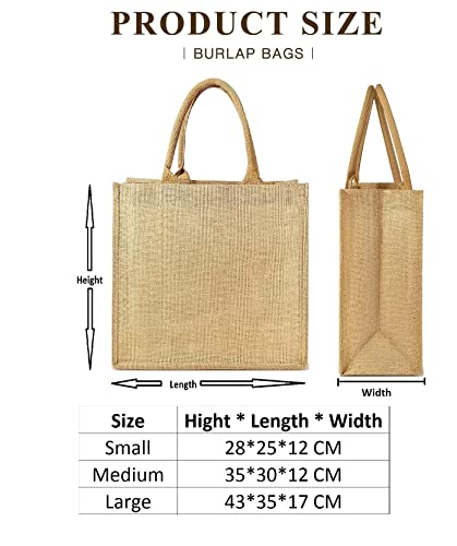 Globyz Jute Bag with Initials Burlap Tote Bag with Reinforced Handle for Women Men Grocerry Shopping Bridesmaid (X, Small (28 * 25 * 12 CM))