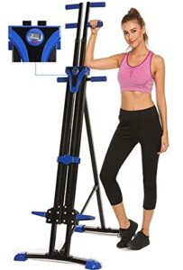 vertical climber exercise machine, upgraded folding stair climber machine, home gym climbing stepper for full body cardio workout