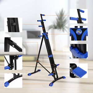 Vertical Climber Exercise Machine, Upgraded Folding Stair Climber Machine, Home Gym Climbing Stepper for Full Body Cardio Workout