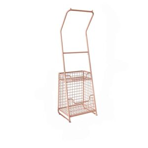 yasez home rack for clothes creative bedroom clothes rack corner floor hanger capacity storage basket (color : e, size : as shown)