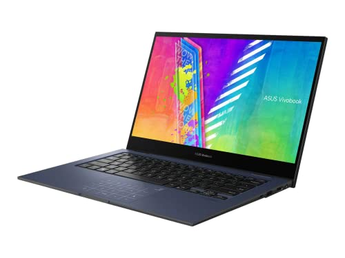 ASUS 2022 VivoBook Go 14 Flip Thin and Light 2-in-1 Touch Laptop, Intel Celeron N4500 Processor, 4GB RAM, 64GB eMMC Flash Memory, Intel HD Graphics, HD Webcam, Quiet Blue, Win 11 S, 32GB USB Card