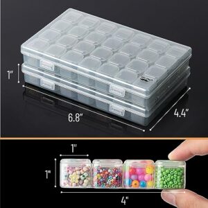 Mr. Pen-Bead Storage Containers, 28 Grids, 2 Pack, Grey, 160pcs Label Stickers, Bead Organizer, Craft Organizers and Storage, Bead Containers for Organizing, Bead Organizers and Storage, Bead Box