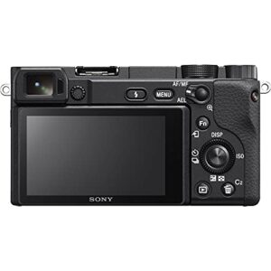 Sony a6400 Mirrorless Camera (ILCE-6400/B) + 64GB Card + NPF-W50 Battery + Card Reader + Corel Photo Software + HDMI Cable + Case + Flex Tripod + Hand Strap + Cap Keeper + More (Renewed)