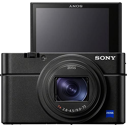 Sony Cyber-Shot DSC-RX100 VII Digital Camera (DSC-RX100M7) + 64GB Memory Card + Case + Card Reader + Flex Tripod + Memory Wallet + Cleaning Kit (Renewed)