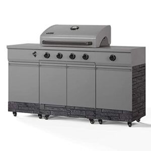 fresno series gunmetal gray + graphite stacked stone island grill