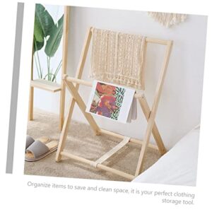 Homoyoyo Clothes Organizer Rack 1pc Simple Hanger Garment Storage Shelf Garment Rack Clothes Wood Rack Cross Wooden Clothing Coat Hanging Stand Clothes Rack