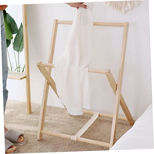 Homoyoyo Clothes Organizer Rack 1pc Simple Hanger Garment Storage Shelf Garment Rack Clothes Wood Rack Cross Wooden Clothing Coat Hanging Stand Clothes Rack