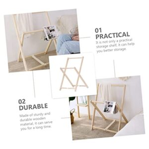 Homoyoyo Clothes Organizer Rack 1pc Simple Hanger Garment Storage Shelf Garment Rack Clothes Wood Rack Cross Wooden Clothing Coat Hanging Stand Clothes Rack