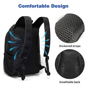 Celvech Hiking Backpack - 25L Water Resistant Backpack Packable Camping Backpack Lightweight Day Pack for Cycling Traveling Camping - Black