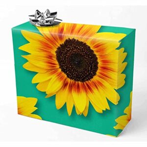 InterestPrint Bright Yellow Sun-Flower All Occasion Wrapping Paper Celebrate for Weddings, Birthdays,1 Roll