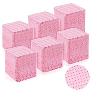 lint free nail wipes, nail polish remover pads 540pcs eyelash extension wipes, soft non-woven acetone nail polish remover pads nail wipes for nail prep and gel polish remover, pink