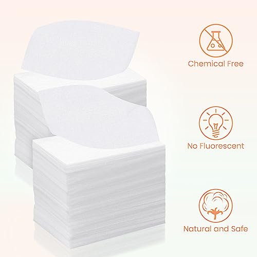 500PCS Nail Polish Remover, Lint Free Nail Wipes Super Absorbent Gel Nail Polish Remover Cotton Pads for Acetone Nail Polish Remover Nail Wipes for Acrylic Gel Nails Clean, White