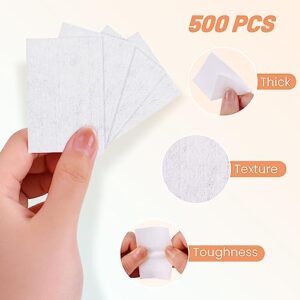 500PCS Nail Polish Remover, Lint Free Nail Wipes Super Absorbent Gel Nail Polish Remover Cotton Pads for Acetone Nail Polish Remover Nail Wipes for Acrylic Gel Nails Clean, White