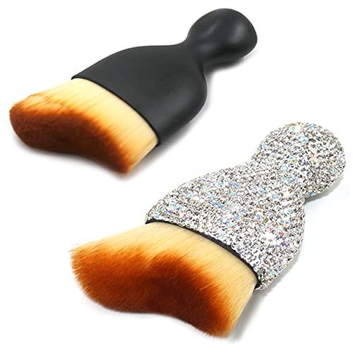 Dland 2 Pieces Car Interior Dust Brush, Car Cleaning Soft Bristle Brush Detail Brush, Used for Air Conditioning Vents, Computer, Dashboard, Car RV Interior, etc