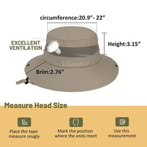 Century Star UPF 50+ Kids Sun hat Against UV Sun Rays Kids Bucket Hat Girls Boys Sun Hats Kids Camping Fishing Safari 2Pcs Khaki & Beige 5-13T