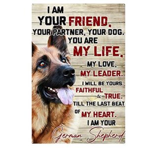 caejccl 5d diamond art i am your friend german shepherd diamond painting kits for adults paint by number for home recreation and wall decoration 12x16 inches