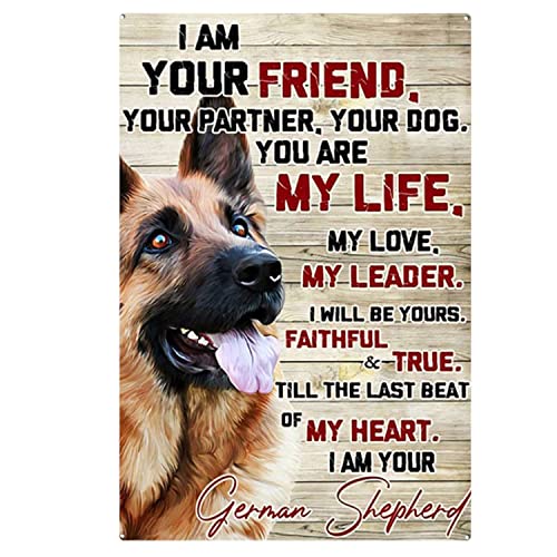 CAEJCCL 5D Diamond Art I Am Your Friend German Shepherd Diamond Painting Kits for Adults Paint by Number for Home Recreation and Wall Decoration 12x16 Inches