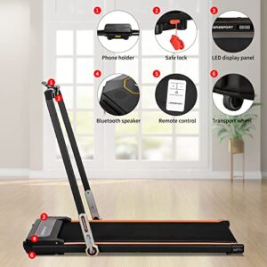 LSRZSPORT Under Desk Treadmill Prodable Treadmill for Home and Office with Speaker, Remote Control and LED Display