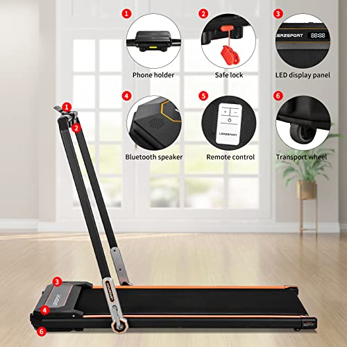 LSRZSPORT Under Desk Treadmill Prodable Treadmill for Home and Office with Speaker, Remote Control and LED Display