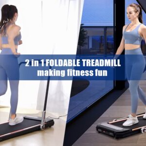 LSRZSPORT Under Desk Treadmill Prodable Treadmill for Home and Office with Speaker, Remote Control and LED Display