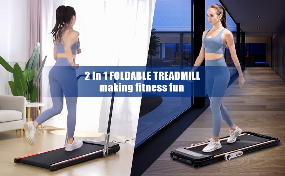 LSRZSPORT Under Desk Treadmill Prodable Treadmill for Home and Office with Speaker, Remote Control and LED Display