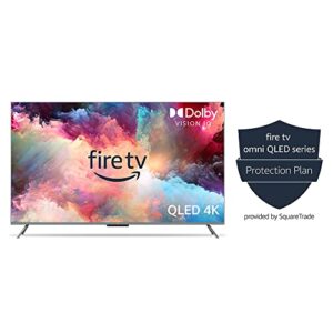 amazon fire tv 65" omni qled series 4k uhd smart tv + 4-year protection plan