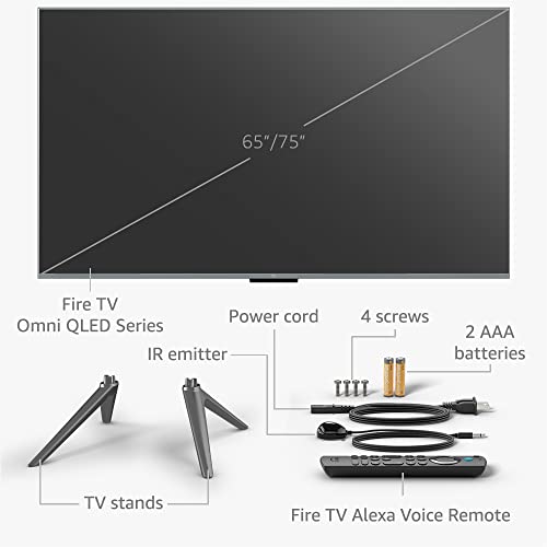 Amazon Fire TV 65" Omni QLED Series 4K UHD smart TV + 4-Year Protection Plan