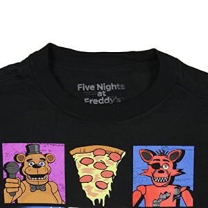 Five Nights at Freddy's Big Boy's Colorful Graphic Tile Grid T-Shirt (Small)